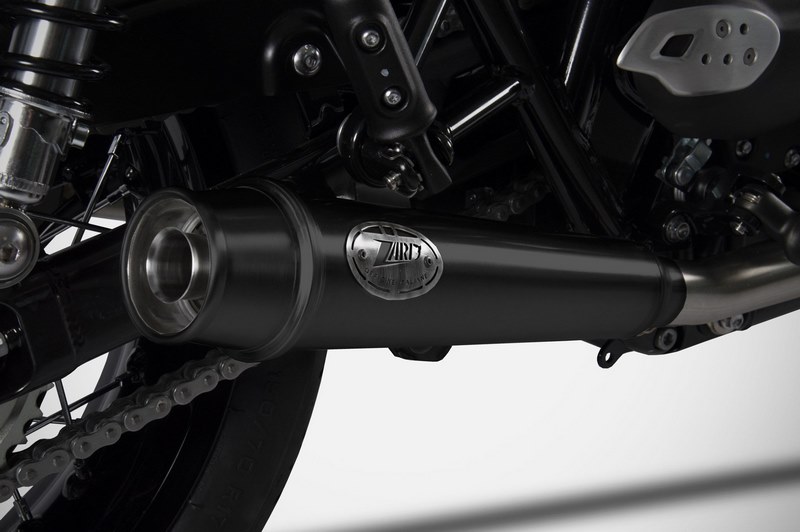 Zard Black Stainless Racing Slip-Ons | ZTP002S10SSR-B